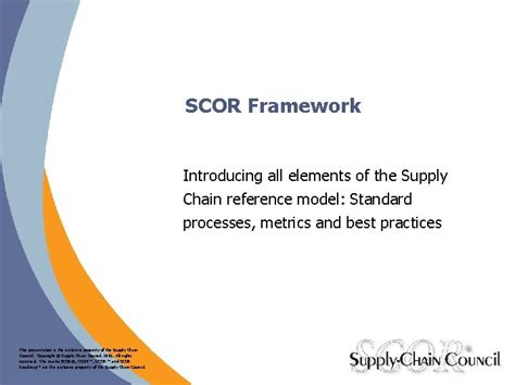 Scor Framework Introducing All Elements Of The Supply Scor Framework Introducing All Elements Of The Supply