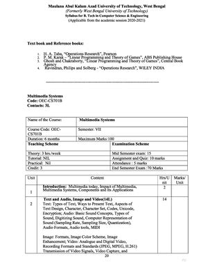 Btech Cse 6 Sem Multimedia Technology 2013 Name Studocu