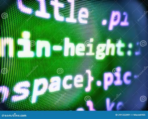 Web Development Work Concept Computer Program Preview Screen Close Up