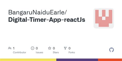 Github Bangarunaiduearledigital Timer App Reactjs