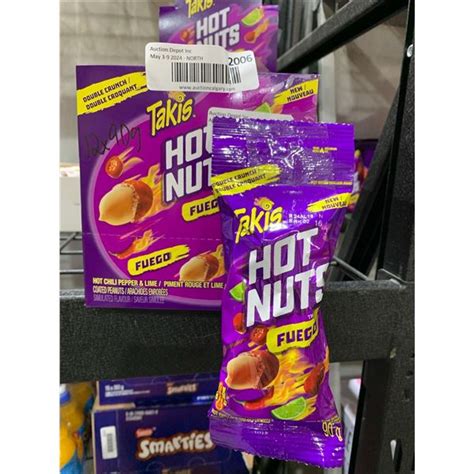 Case Lot Takis Hot Nuts Fue4go Hot Chili Pepper And Lime Coated Peanuts