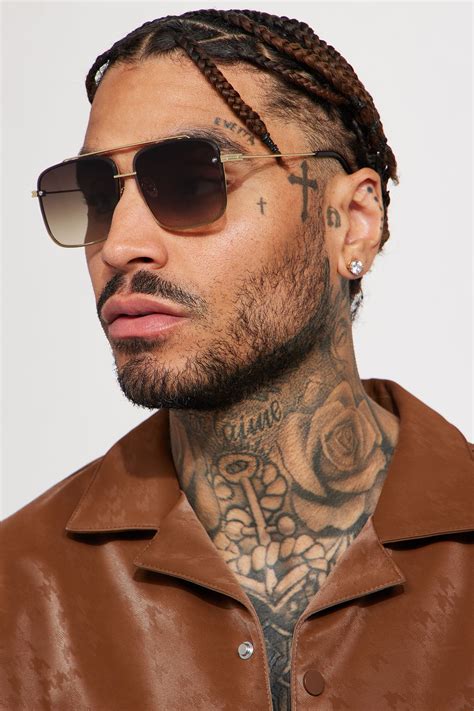 Those Nights Sunglasses Goldbrown Fashion Nova