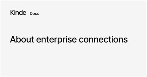 Manage Enterprise Connections Kinde Docs