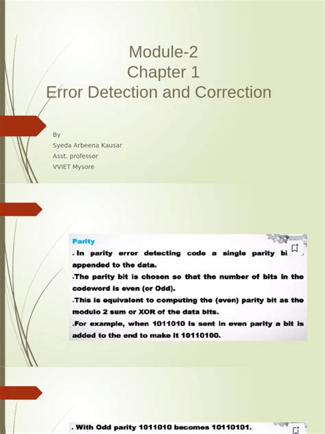 Mod 2 1 Pdf Error Detection And Correction Communications Protocols