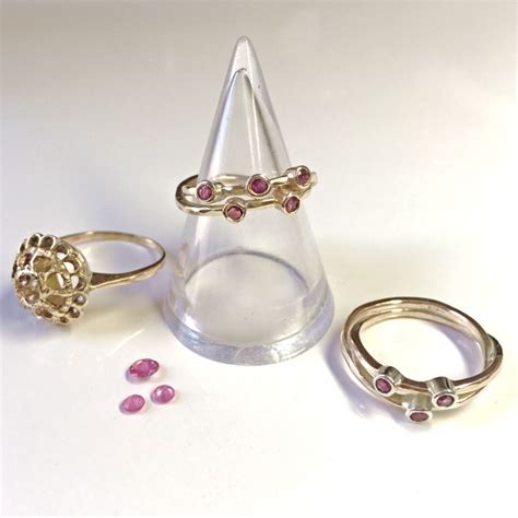 Ruby Twist Rings Honeybourne Jewellery