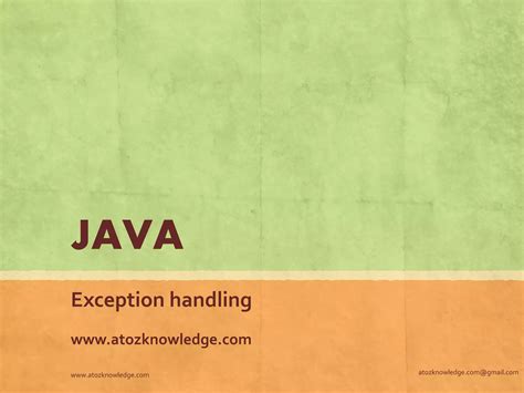 Java Exception Handling Pdf
