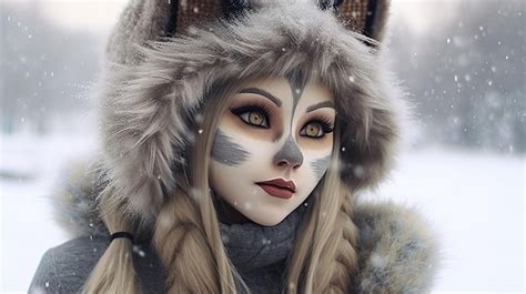 Girl Werewolf Face Makeup