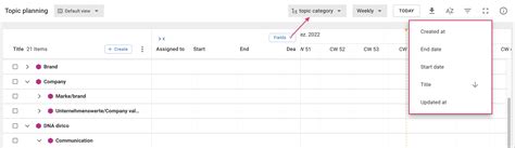 Sorting Options Within The Topic Planning Of Communications Control Staffbase Support Portal