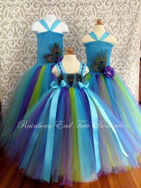 Custom Peacock Flower Girl Dresses
