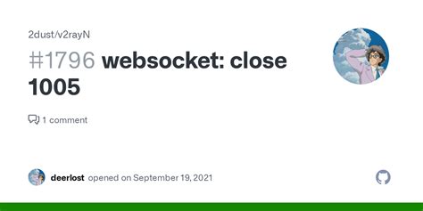 Websocket Close 1005 · Issue 1796 · 2dustv2rayn · Github