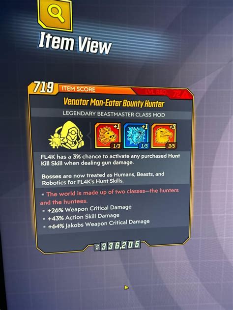 L4 Advice On Build Optimization Around This Mod Fl4k Rborderlands3