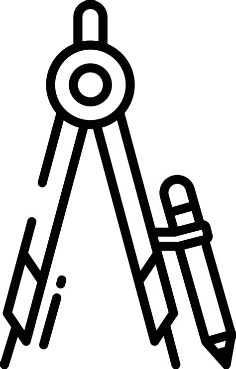 Divider Compass Outline Vector Illustration 42073064 Vector Art At Vecteezy