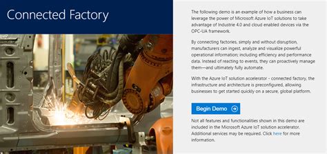 looking for azure iot connected factory demo microsoft qanda