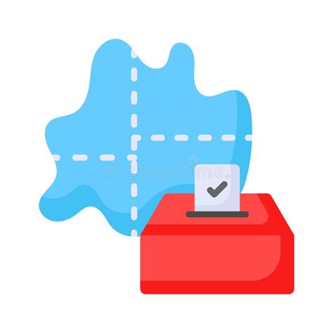 Electoral Place Icon Design Polling Station Vector Stock Vector