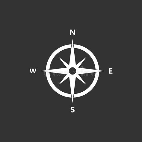 Compass Navigation Icon Vector Illustration Flat Design Stock Illustration Illustration Of
