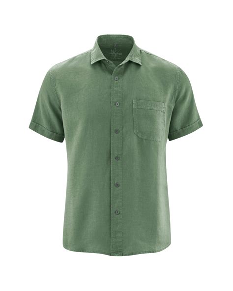 Camisa Manga Corta De Hombre 100 Cáñamo 100 Natural Fieito