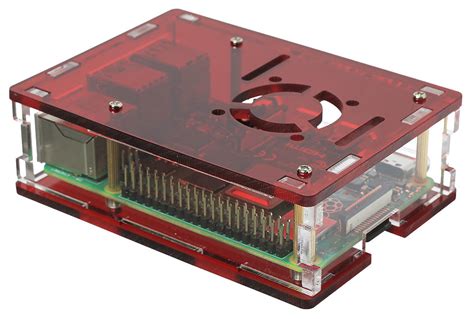 Корпус для Raspberry Pi 4 Lt 4b16 акрил красный Купить в Москве и СПБ с доставкой по
