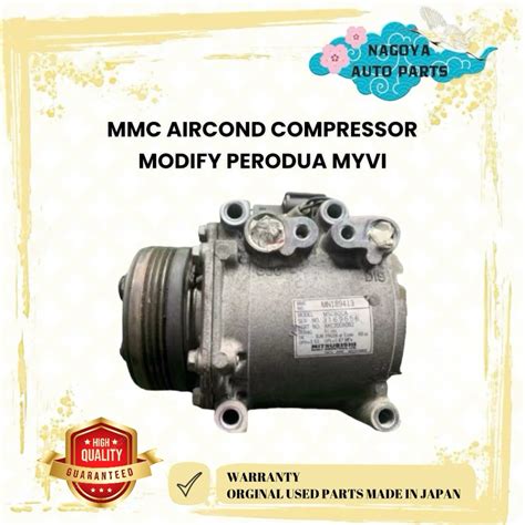 USED MMC AIRCOND COMPRESSOR MODIFY PERODUA MYVI Shopee Malaysia