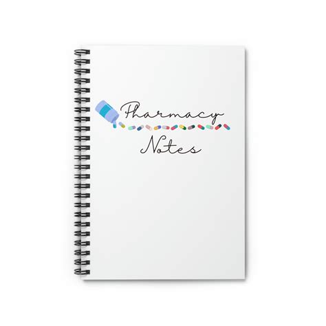 Pharmacy Notes Spiral Notebook Pharmacy Student T Etsy