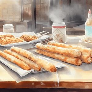 油条水彩插画插画图片下载 正版图片600002142 摄图网