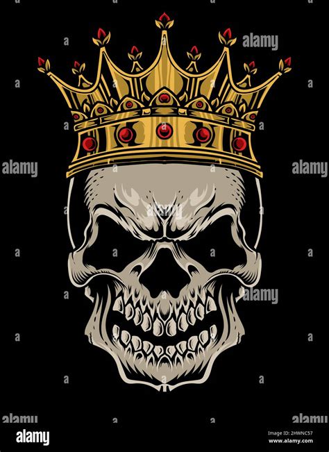 Illustration Vector Skull King Crown Stock Vector Image And Art Alamy
