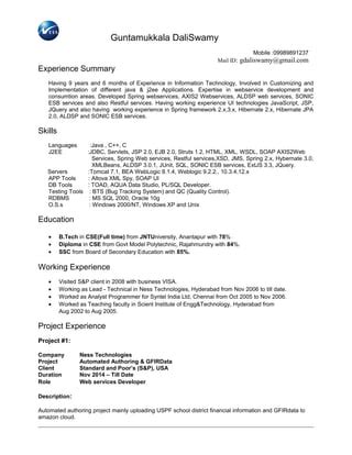 GdswamyResume PDF