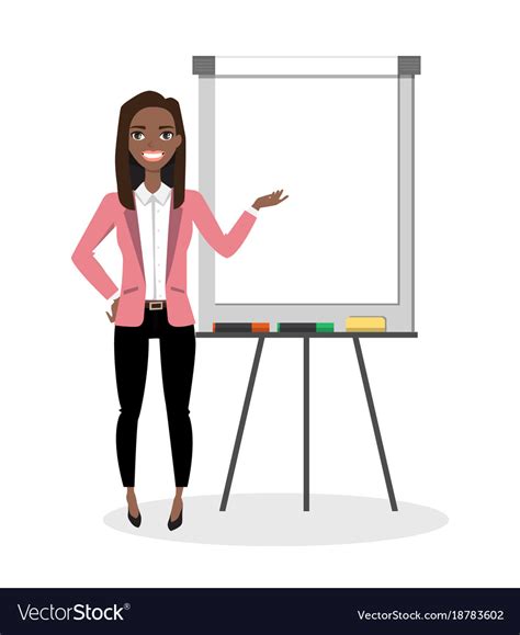 Presentation On Flip Chart Paper Royalty Free Vector Image