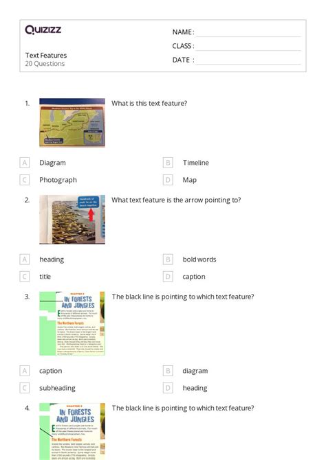 50 Using Text Features Worksheets For 1st Grade On Quizizz Free