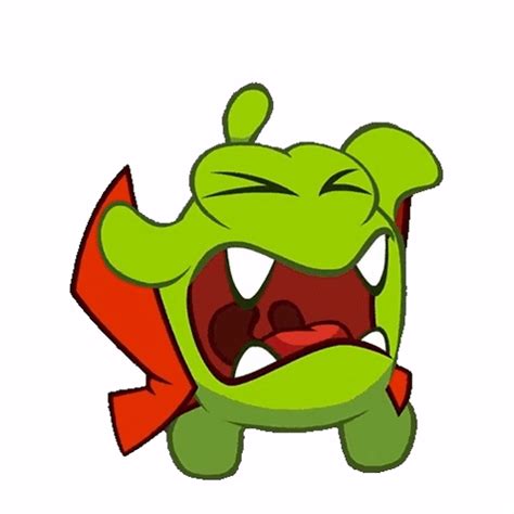 Shouting Om Nom Sticker Shouting Om Nom Cut The Rope Discover