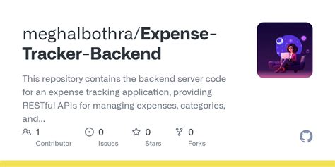 github meghalbothra expense tracker backend this repository contains