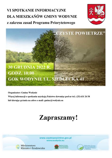 VI spotkanie informacyjne dla mieszkańców gminy Wodynie z zakresu zasad