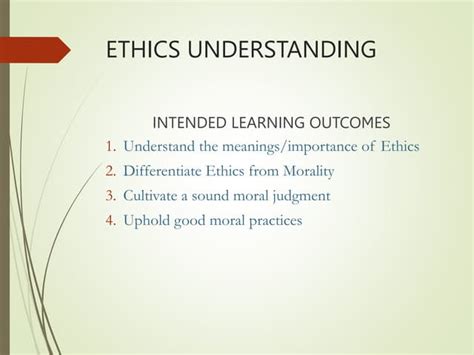 Ethics Vs Morality 1pptx