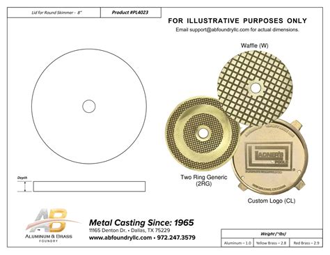 Buy Lid For Round Skimmer 8″ Aluminum A And B Foundry Llc