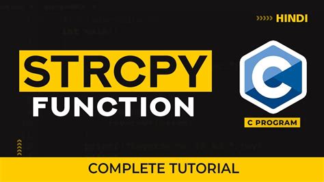 Strcpy Function In C Youtube