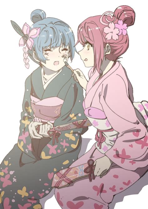 ラブライブ「よしりこ 😈 ️🌸 津島善子 桜内梨子 ラブライブ ラブライブサ」eco 😈🌸のイラスト