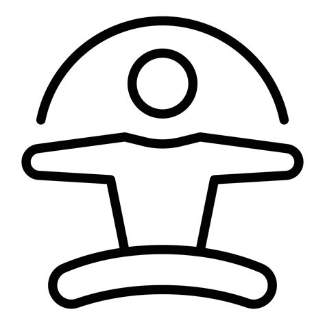Vector De Contorno De Icono De Equilibrio Mental Salud Corporal Vector En Vecteezy