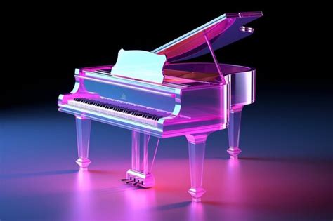 Premium Photo Pink Piano On Purple Floor