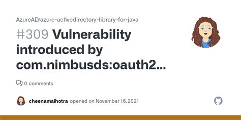 vulnerability introduced by com nimbusds oauth2 oidc sdk v9 4 · issue