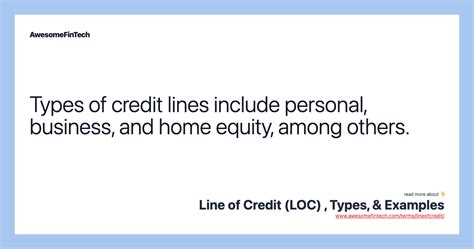 Line Of Credit LOC Types Examples AwesomeFinTech Blog