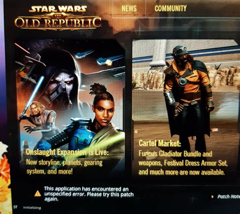 Patch Issues How Do I Fix This R Swtor