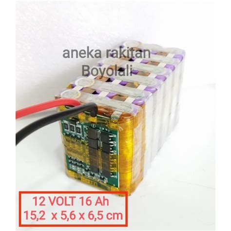 Jual Batre Pack 12 Volt 16 Ah Baterai Pack 18650 12v 16ah Shopee