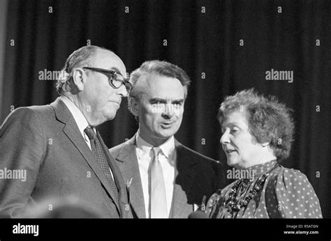 L R Roy Jenkins Sdp Leader Robert Maclennan And Sdp President Shirley Williams During The Sdp
