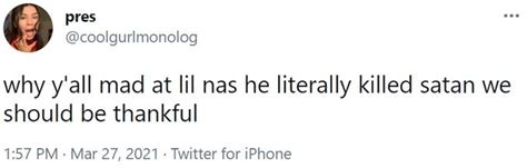 Why Yall Mad At Lil Nas He Literally Killed Satan Lil Nas Xs