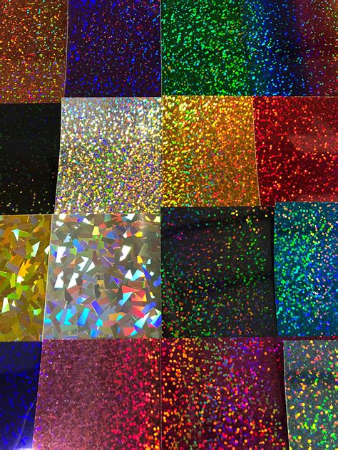 Siser Holographic Htv Heat Transfer Vinyl For T Shirts Set Of 16 Colors
