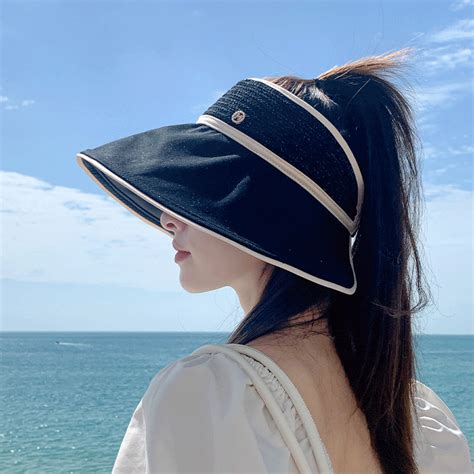 [🚀당일발송🚀] 큰챙 롤업 모자 자외선차단 햇빛가리개모자 썬캡 여름 비치모자 에이블리