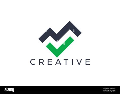 Creative And Minimal Hill Check Mark Logo Vector Template Abstract