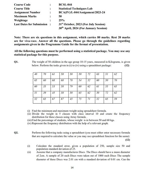 BCSL Statistical Techniques Lab Solved Assignment Techiya In