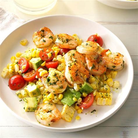 Pesto Corn Salad With Shrimp Recipe Taste Of Home