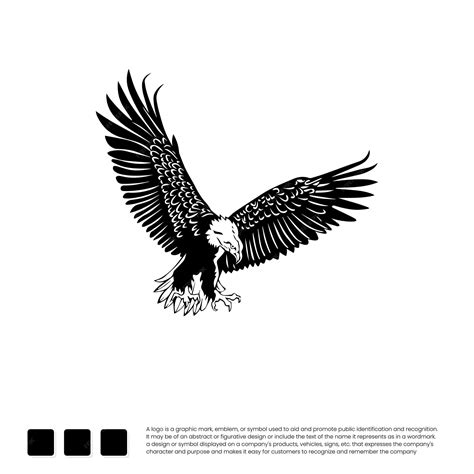 독수리 모양 로고 독수리 비행 로고 추상적인 디자인입니다 프리미엄 벡터