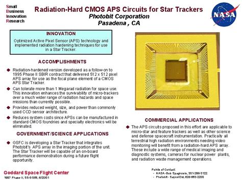 Small Business Innovation Research Radiationhard Cmos Aps Circuits